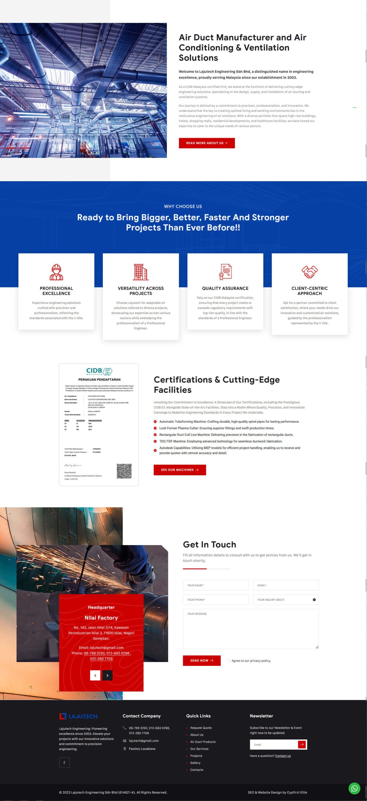 Lajutech Engineering - Cypfirzt Elite | Malaysia Website Design | Website Design Company | KL ...
